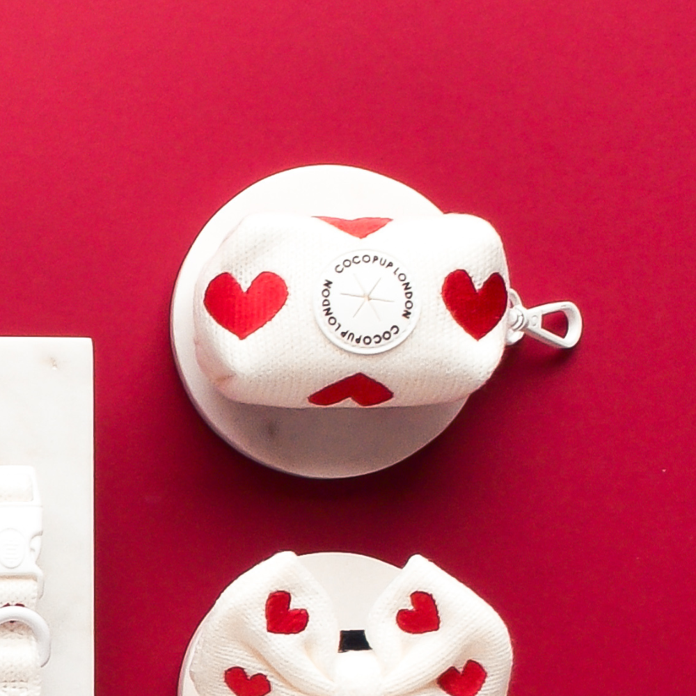 Hugs & Knitted Dog Poop Bag Holder | Poo Bag Carrier | Cocopup London